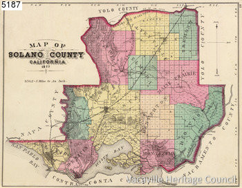 Map of Solano County, CA, 1877